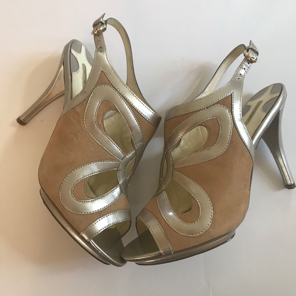 Max Studio | Shoes | Max Studio Xult Cut Out Peep Toe Sling Back Heels ...